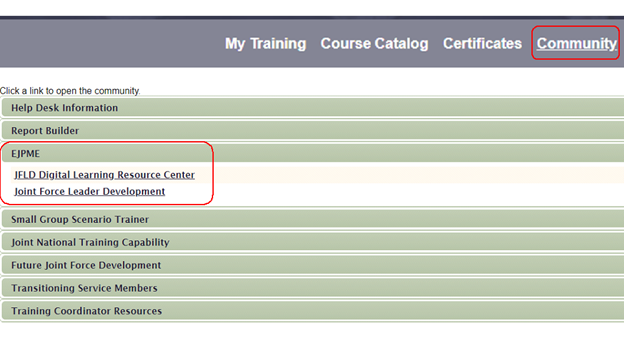 Joint Force Leader Development EJPME Joint Knowledge Online JKO